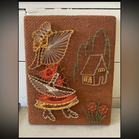 Accents | Vintage String Art On Burlap | Poshmark
